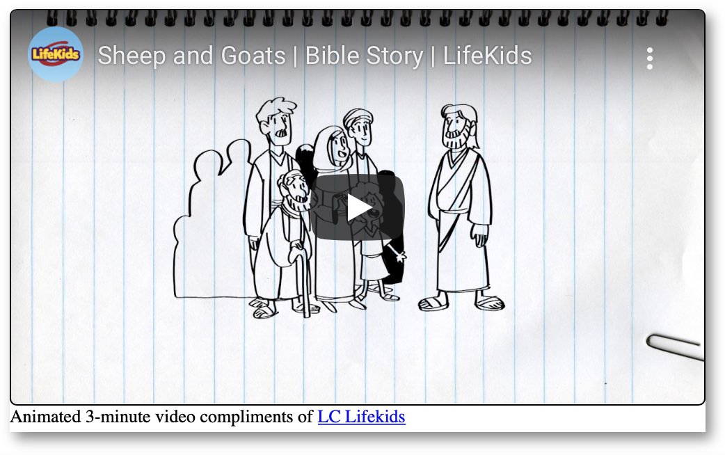 Parable Summary: "The Sheep and Goats" | Warren Camp