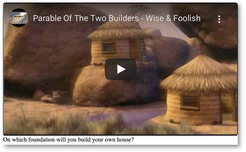 Parable Summary: "Wise and Foolish Builders" | Warren Camp